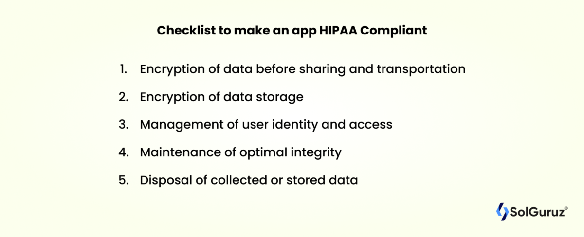 HIPAA Compliant App development: The In-Depth Guide - SolGuruz